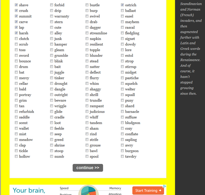 Test Your Vocabulary Online