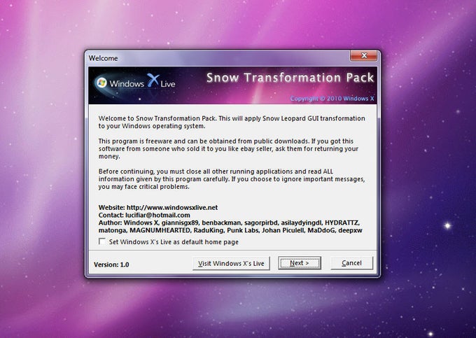 Snow Transformation Pack - Download