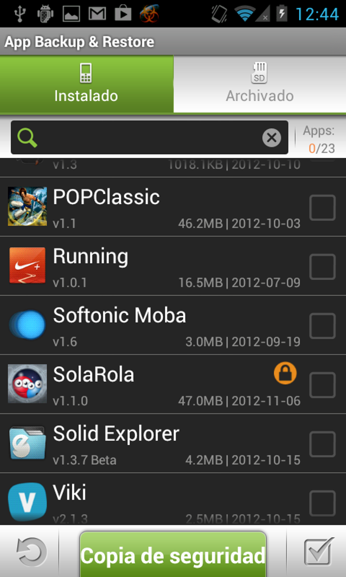App Backup para Android - Descargar