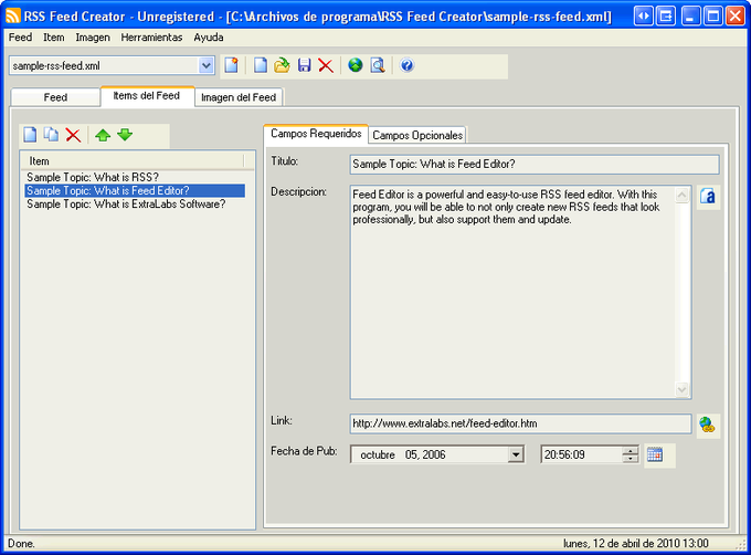 RSS Feed Creator - Descargar