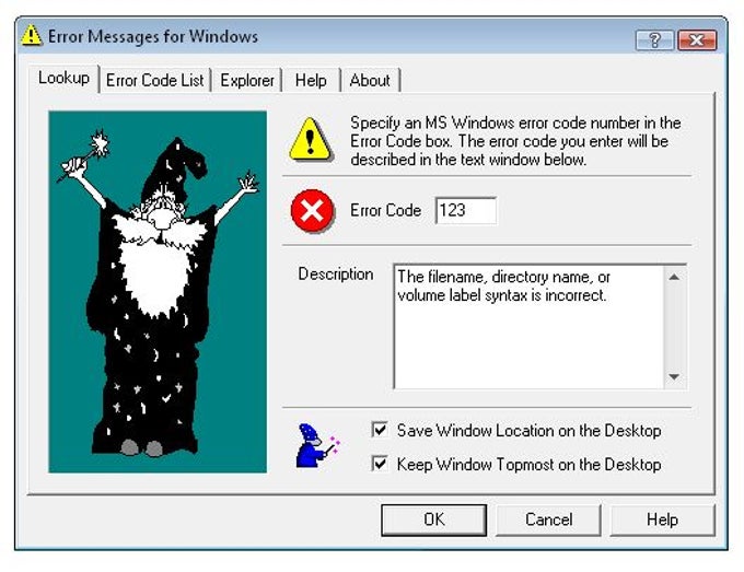 Error Messages for Windows (Windows) - Download