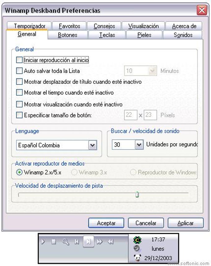 Winamp Deskband - Descargar