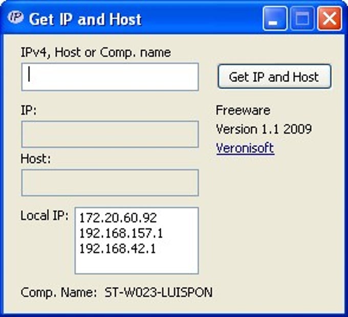Get Host IP - Descargar Get Host IP - Descargar