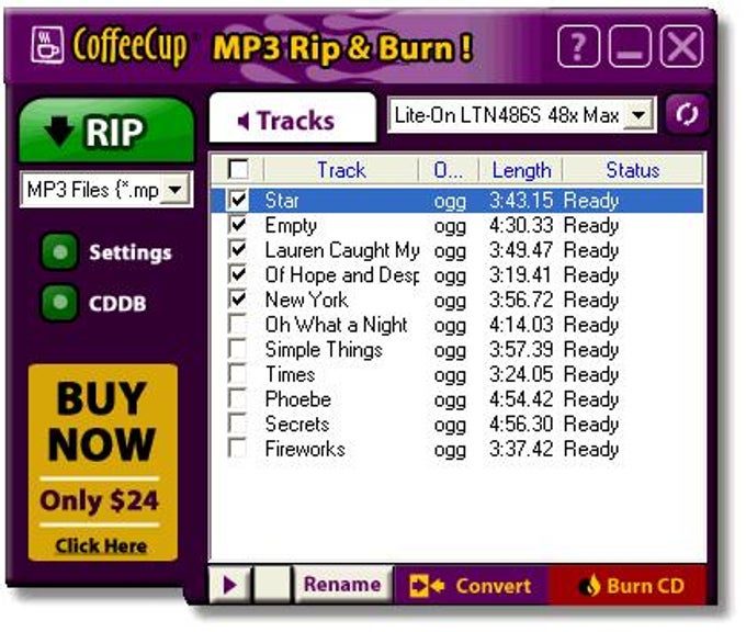 CoffeeCup MP3 Ripper & Burner - Download