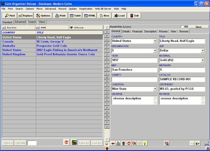 Coin Organizer Deluxe - Download