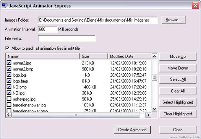 JavaScript Animator Express - Download