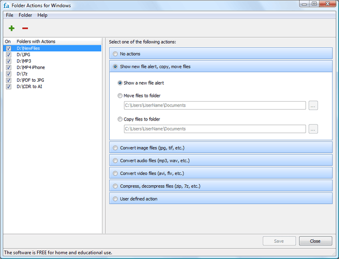 Folder Actions for Windows (Windows) - Download