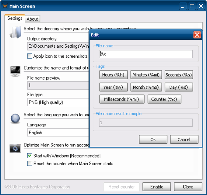Main Screen - Descargar