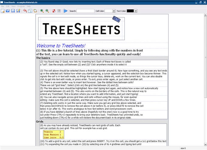 TreeSheets - Download