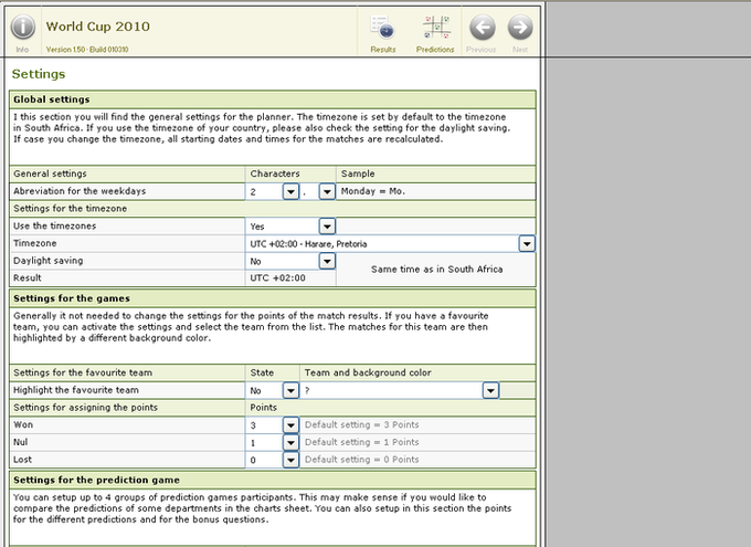 Excel Soccer World Cup 2010 Planner - Download