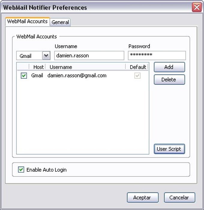 WebMail Notifier - Descargar