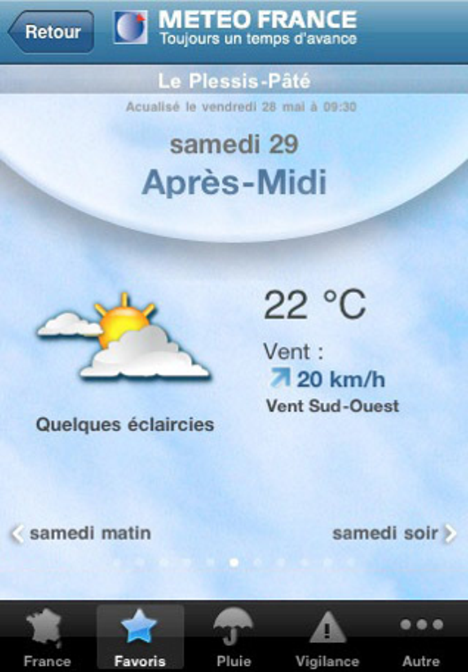 Météo-France pour iPhone - Télécharger