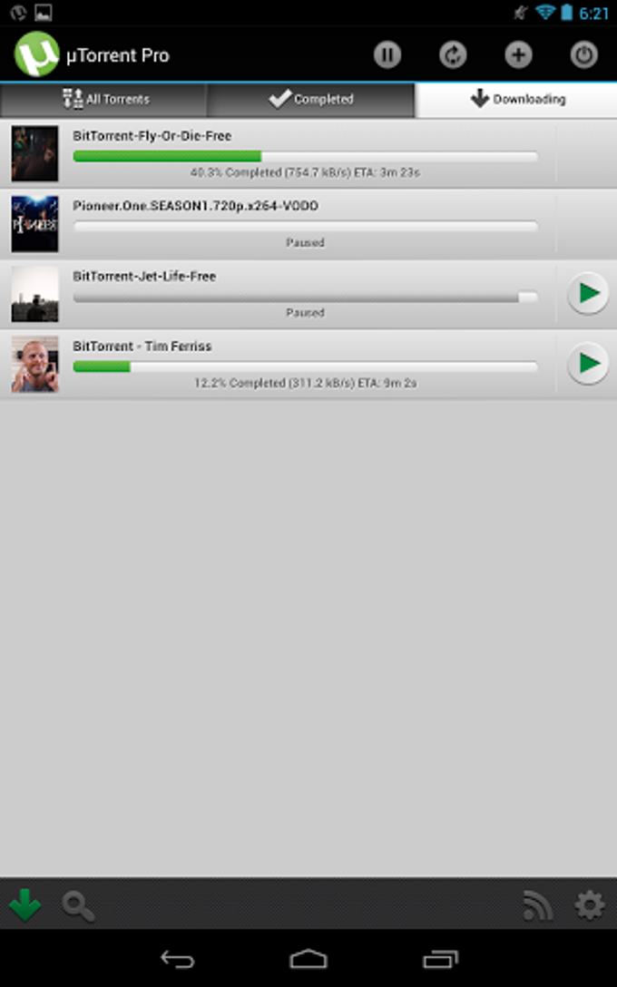 µTorrent® Pro pour Android - Télécharger