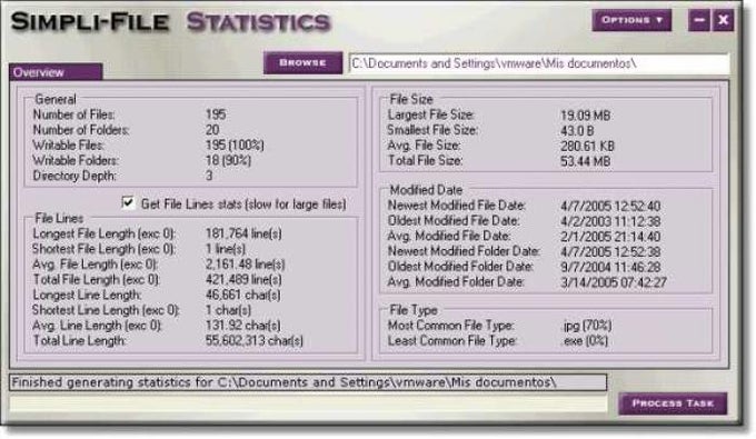 Simpli-File Statistics - Descargar