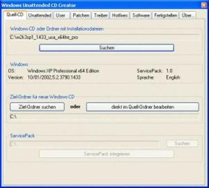 Windows Unattended CD Creator (Windows) - Download