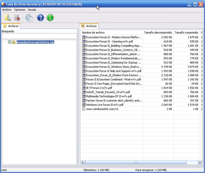 Easy Archive Recovery - Descargar