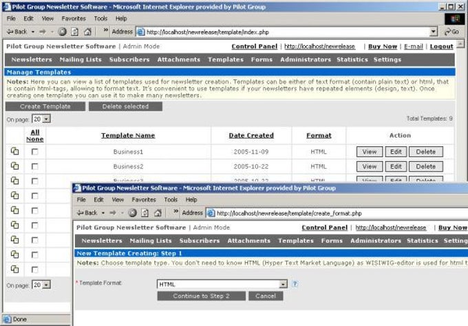 Pilot Newsletter Software - Download