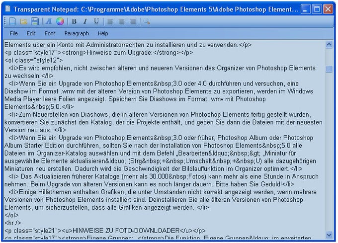 Transparent Notepad - Download