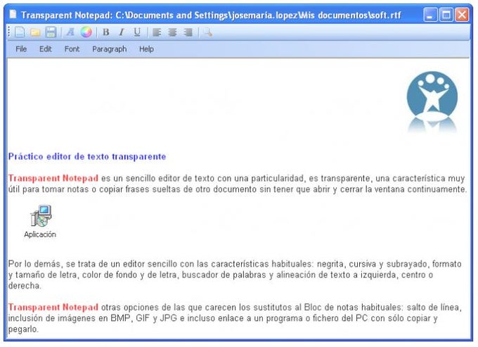 Transparent Notepad - Descargar
