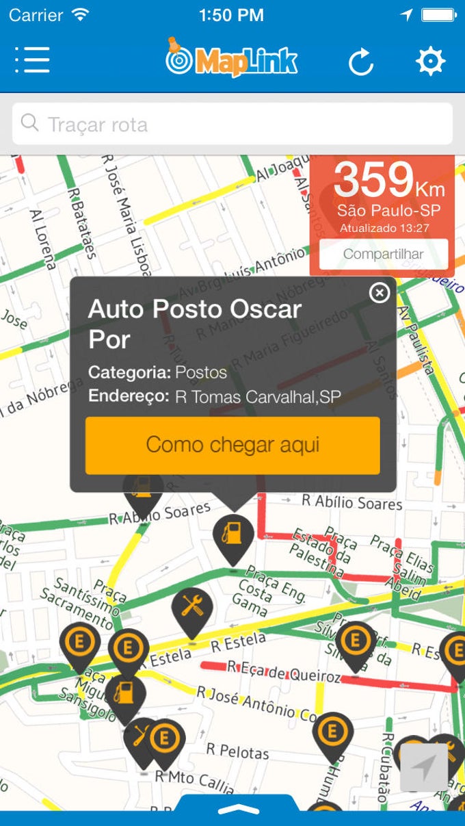 MapLink Trânsito para iPhone - Download