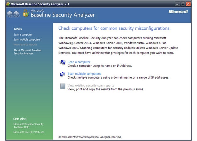 Microsoft Baseline Security Analyzer - Download