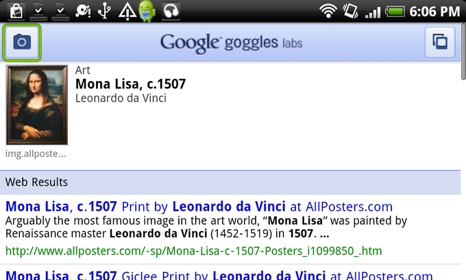 Google Goggles APK para Android - Descargar