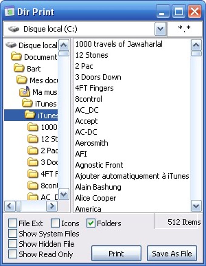 Directory Print (Dir Print) - Télécharger
