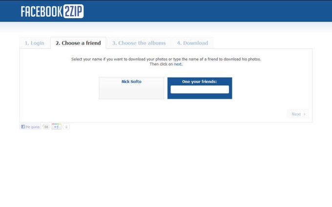Facebook 2 ZIP Online