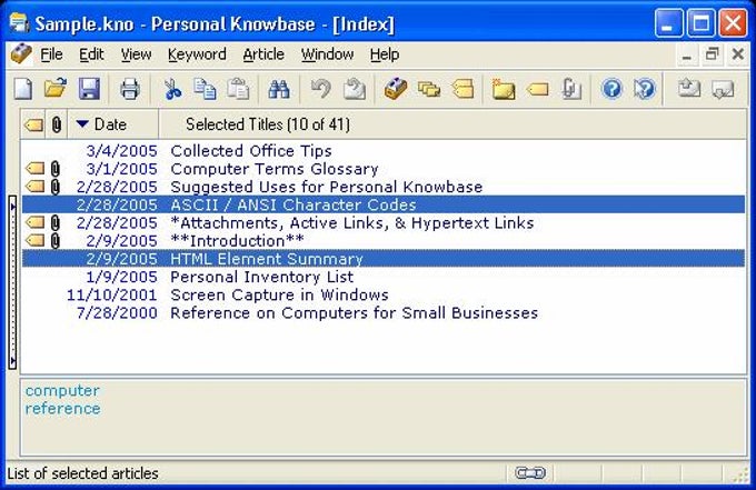 Personal Knowbase - Download