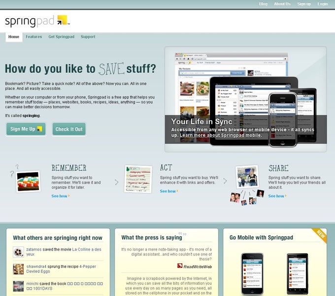 Springpad Online