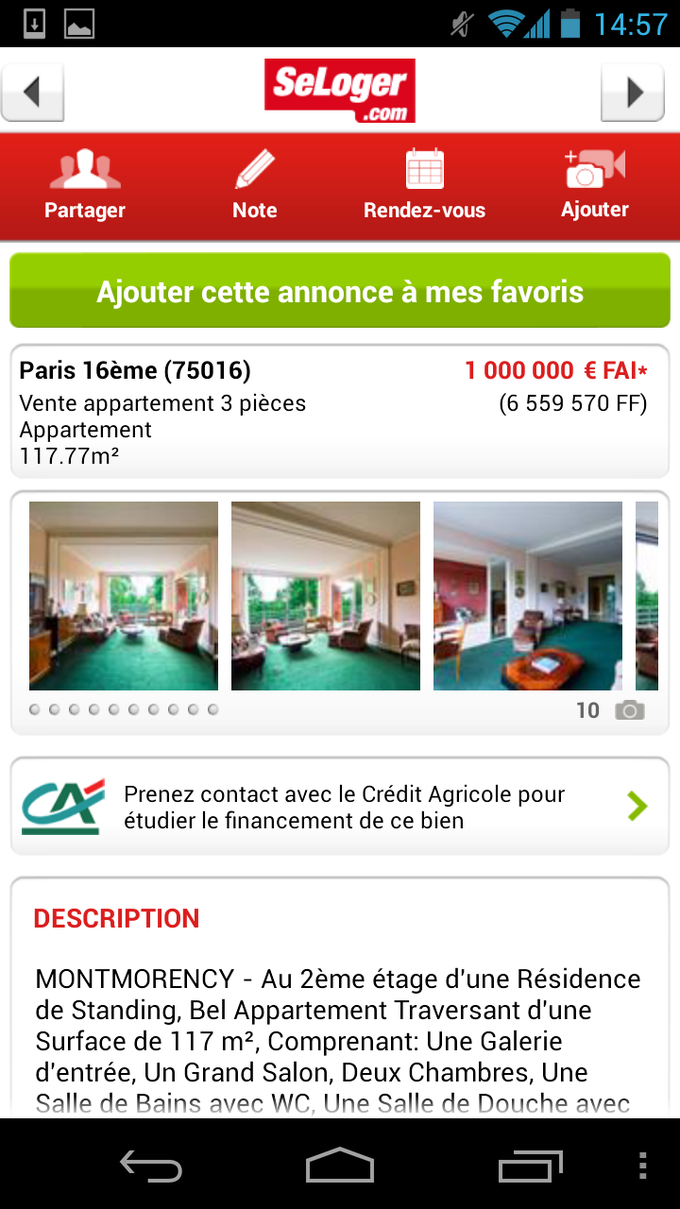 Se Loger pour Android - Télécharger