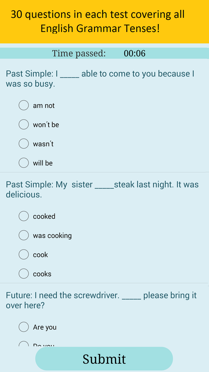 English Grammar Test For Android Download