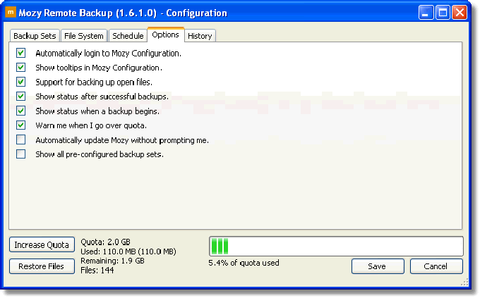 Mozy Remote Backup - Descargar