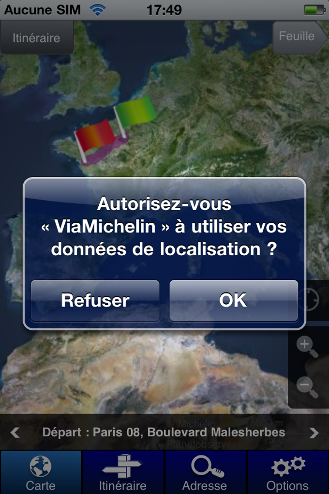 ViaMichelin Mobile pour iPhone - Télécharger