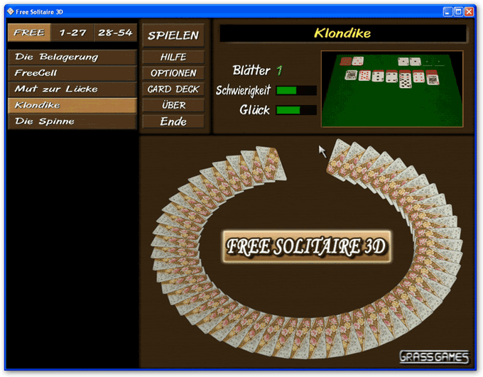 GrassGames Free Solitaire 3D - Download