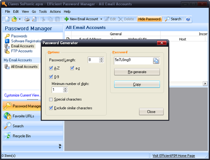 Efficient Password Manager - Descargar
