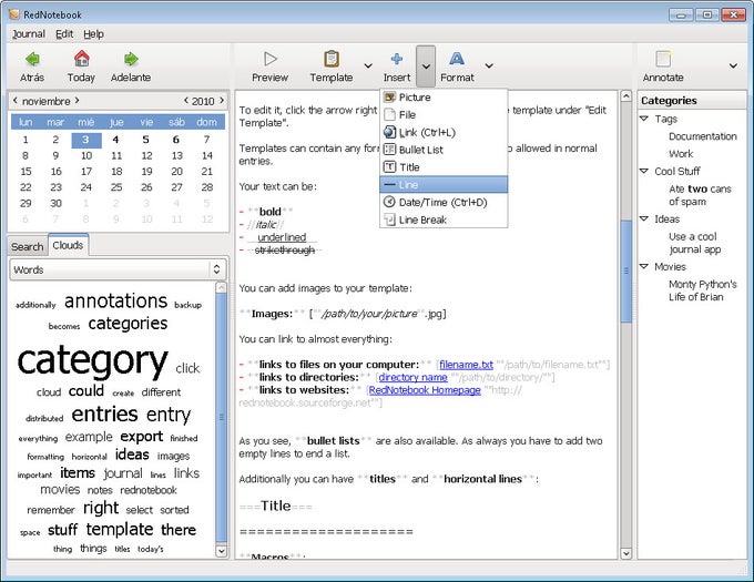 RedNoteBook - Download