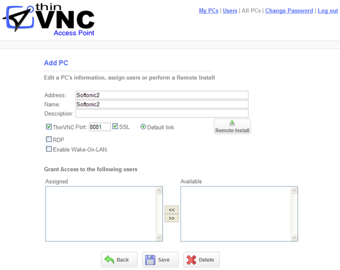 ThinVNC Access Point - Descargar