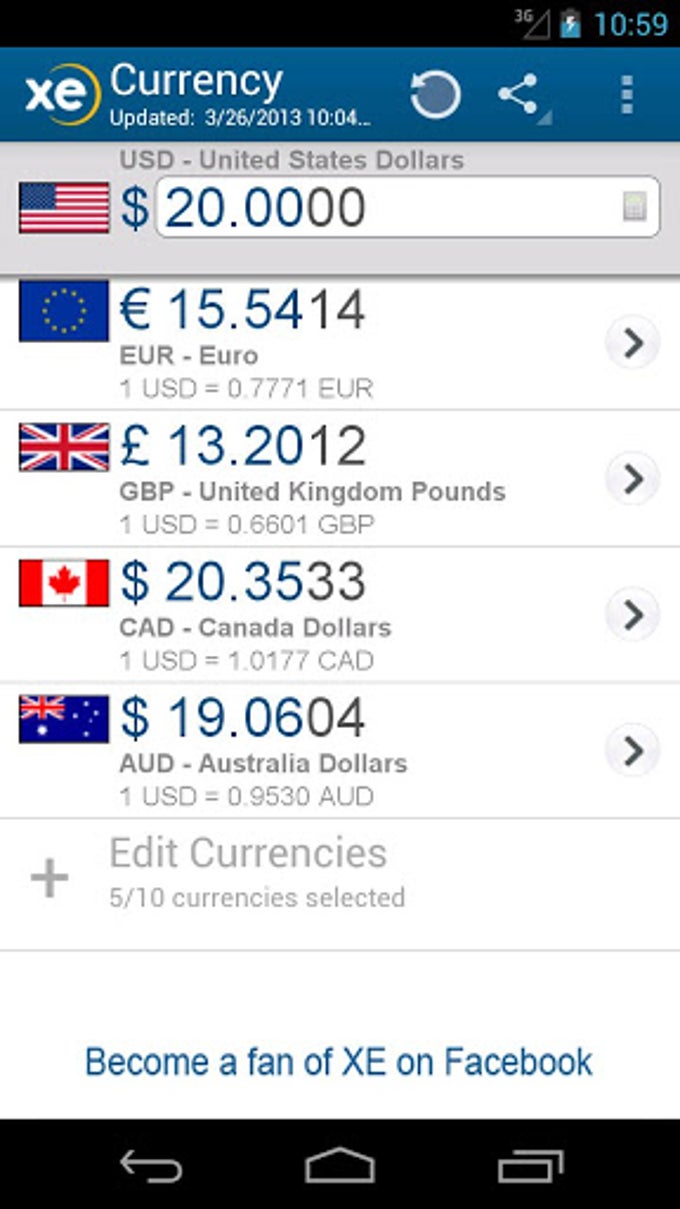 XE Currency for Android - Download