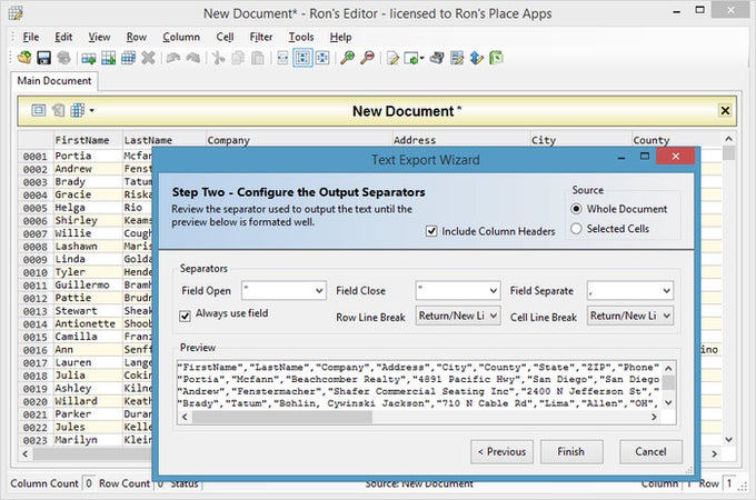 Ron's Editor - Ultimate CSV Editor - Download