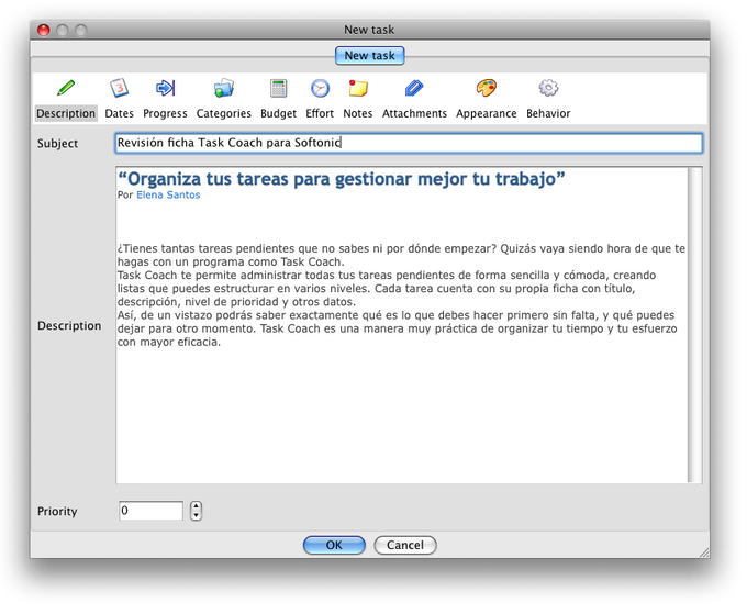 Task Coach para Mac - Descargar