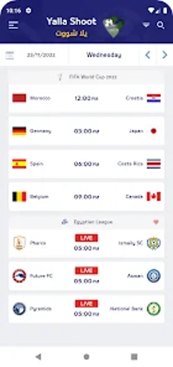 Yalla Shoot - Live Scores pour Android - Télécharger