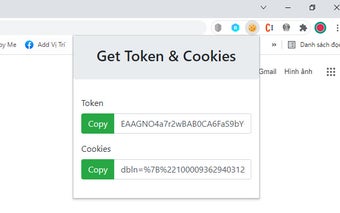 Get Token & Cookie cho Google Chrome - Extension Tải về