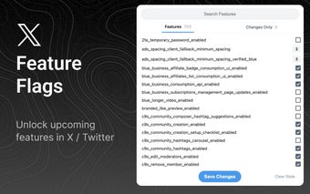 X / Twitter Feature Flags para Google Chrome - Extensão Download