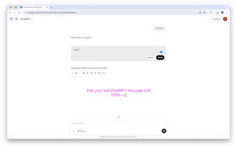 ChatGPT Message Editor für Google Chrome - Erweiterung Download