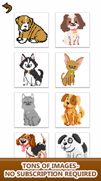 Dogs Color by Number - Pixel Art, Sandbox Coloring para Android - Descargar