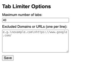 Tab Limiter for Google Chrome - Extension Download