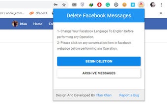 Delete Facebook Messages for Google Chrome - Extension Download