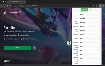 Keyboard & Mouse - Virtual Gamepad Xbox Cloud (xCloud) for Google Chrome - Extension Download