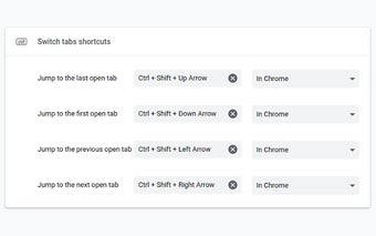Switch tabs shortcuts for Google Chrome - Extension Download